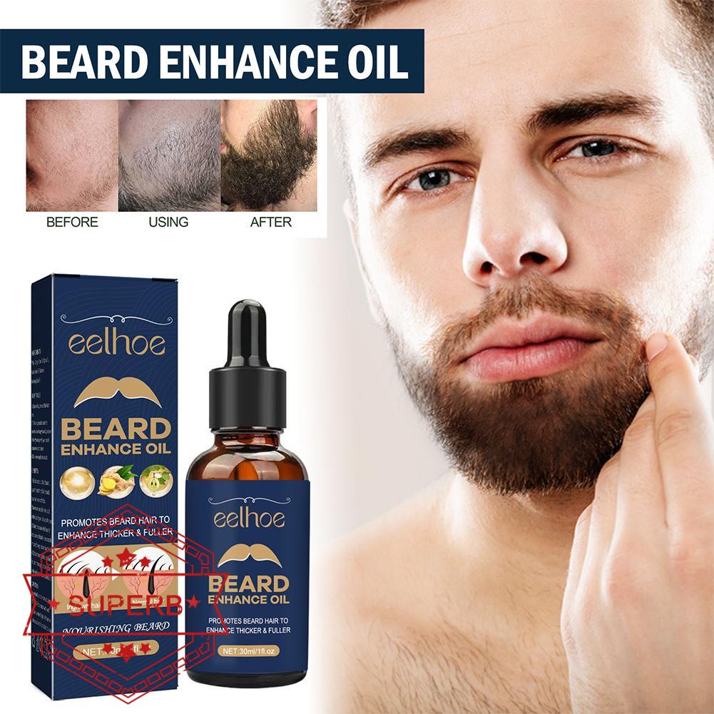 EELHOE 30ml Beard Care Oil Moisturizing Soft Bright Men's Hair Beard Dense Oil Nourishing V5I6 ...