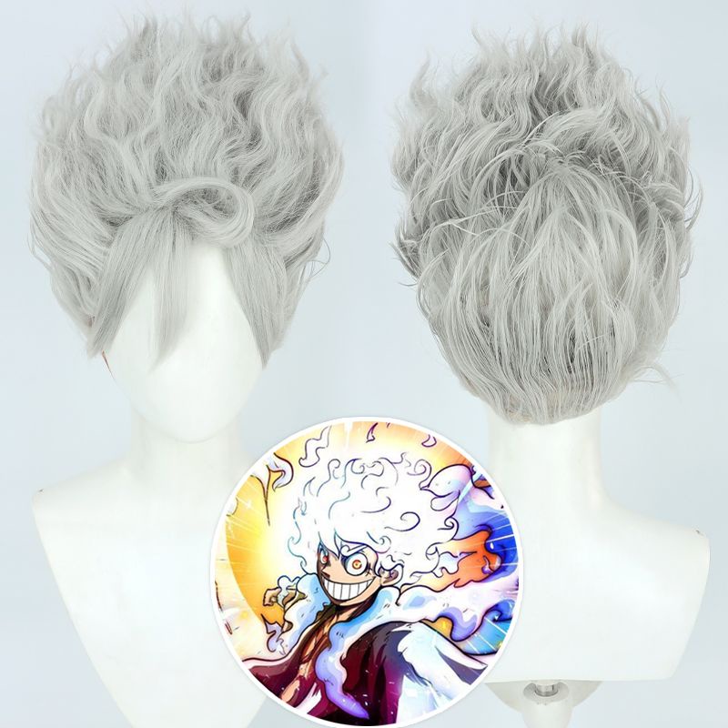 One Piece Sun God Nika cos wig Luffy Cospaly accessories Rambut palsu ...