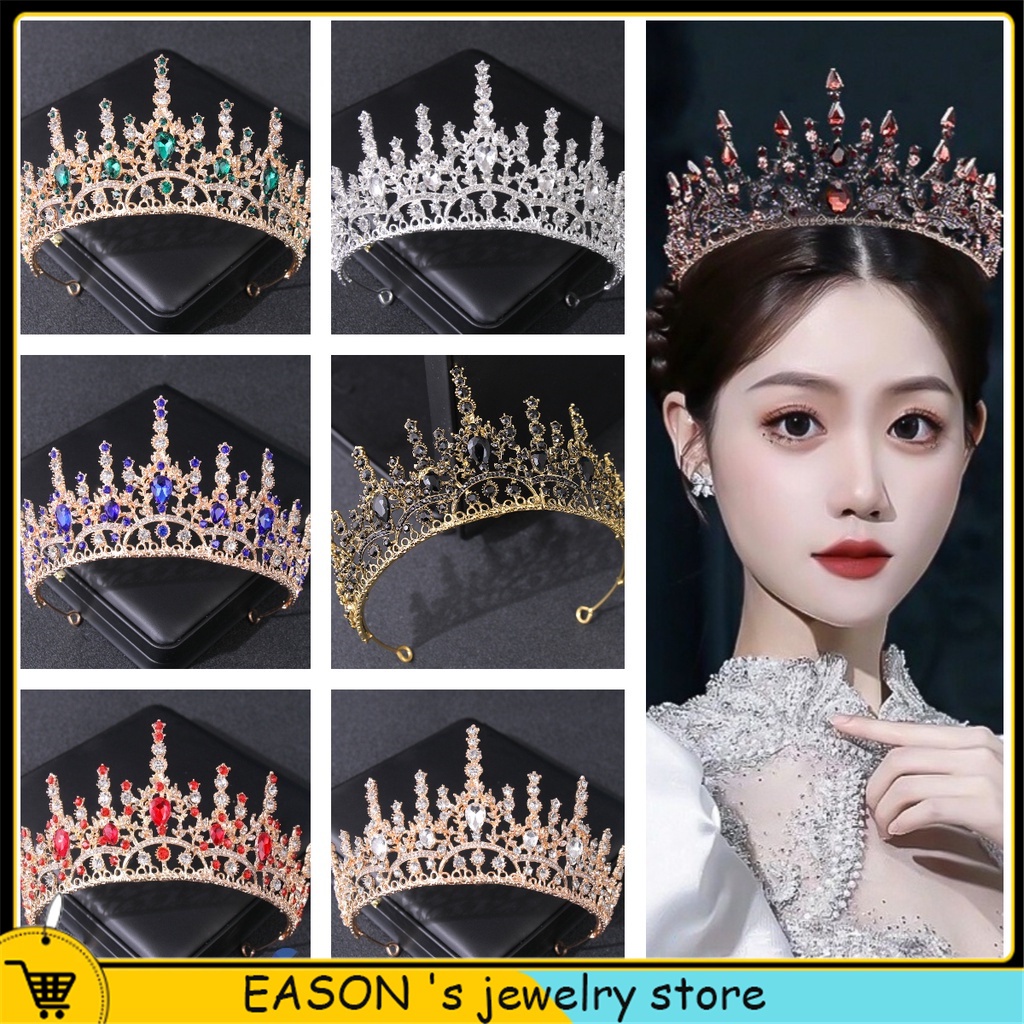 Bridal Crown Headwear Wedding Birthday Crown Headdress Pearl Retro ...