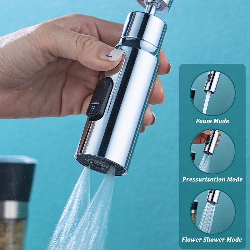Kitchen Bathroom Faucet Aerator 3 Modes Anti-Splash Tap Adapter ...