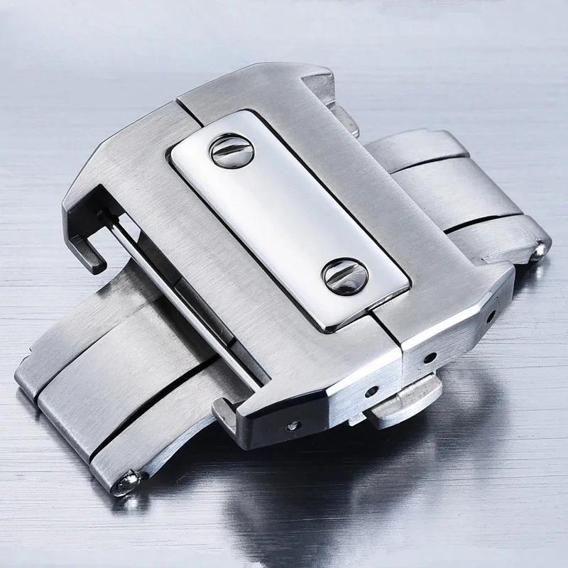 18mm 21mm Stainless Steel Watch Buckle for Cartier Santos 100 Belt ...