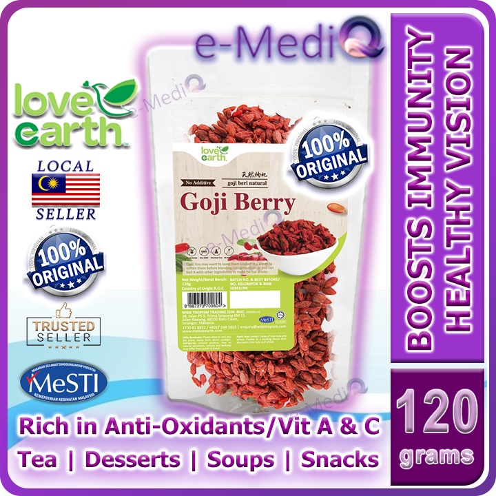 Love Earth Organic Dried Goji Berry 120g (Exp: Feb/2026) | Shopee Malaysia