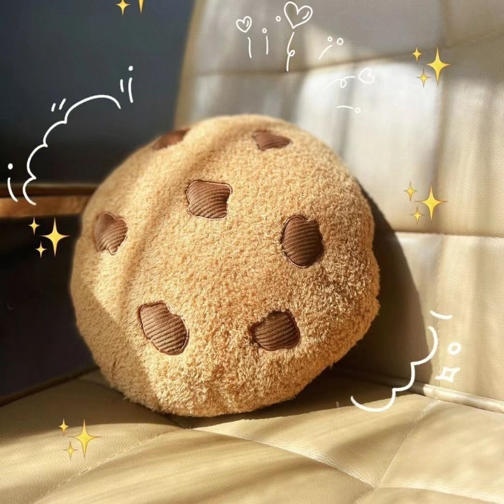 Cookie Biscuit Pillow, PP Cotton Cute Cookie Sofa Cushion, High-end ...