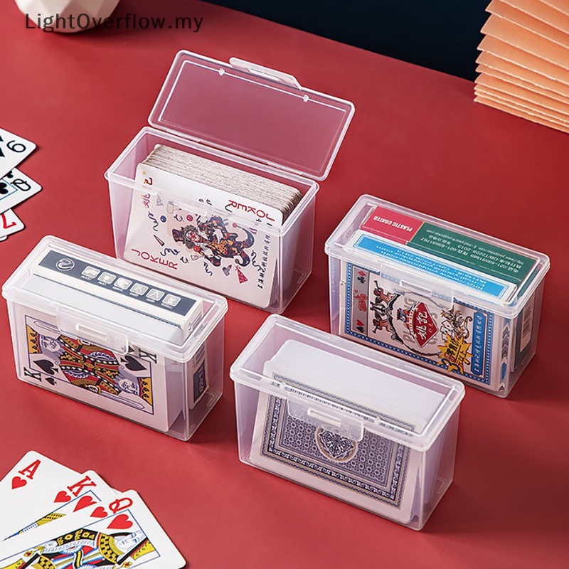 [LightOverflow] Rectangular Plastic Card Storage Box Transparent Kpop ...