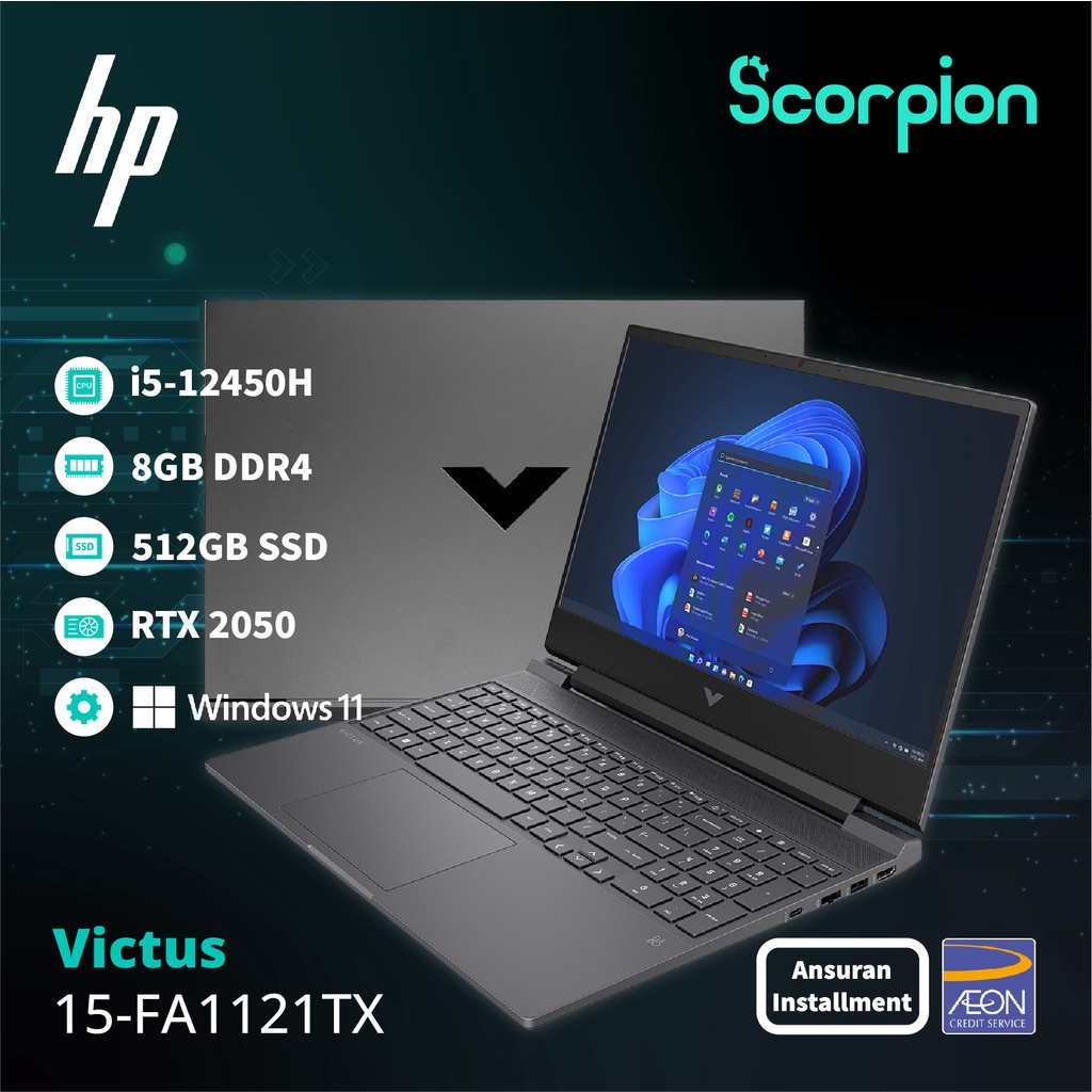 HP Victus 15-FA1121TX Gaming Laptop（Aeon Credit Services-36 Monthly ...