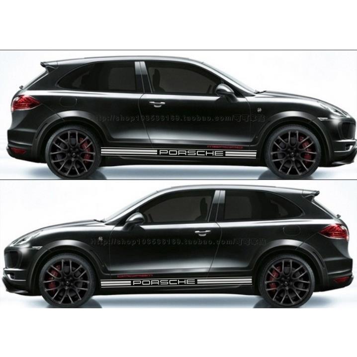 [Unique Car Stickers] Porsche Cayenne Car Stickers Garland Side Skirt ...