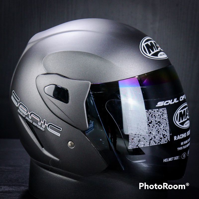 100% ORIGINAL MAZ Sonic GRAY DOFF Helmet | Shopee Malaysia