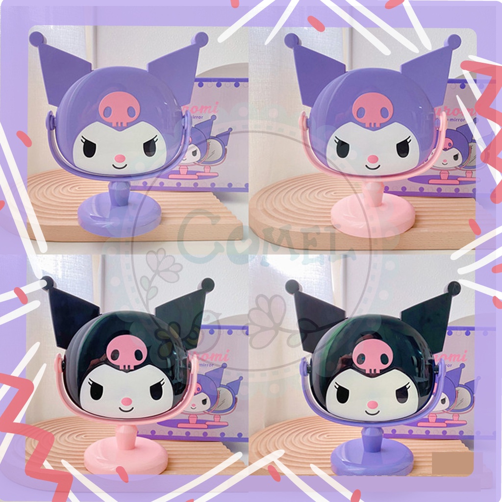 Comel Kids Kuromi Mirror Desktop Dressing Mirror Cartoon Kuromi Shape ...