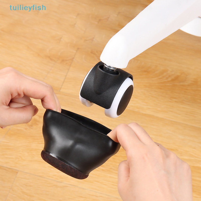 【tuilieyfish】 Rubber Bed Office Chair Wheel Stopper Furniture Legs ...