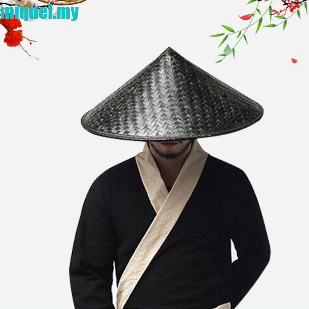 MIQUEL Bamboo Rattan Hats Summer Hat Caps Farmer Hats Retro Women Sun ...