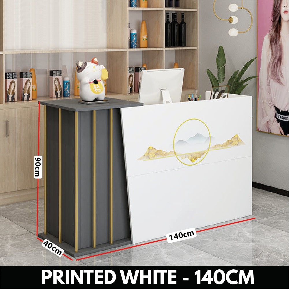 Meja kaunter Cashier counter table desk shop reception counter drawer ...