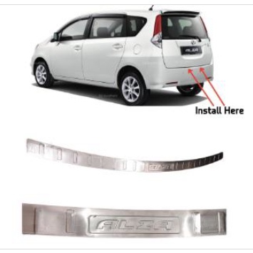Perodua Alza 2008-2013 Stainless Steel Rear Bumper Protector | Shopee ...