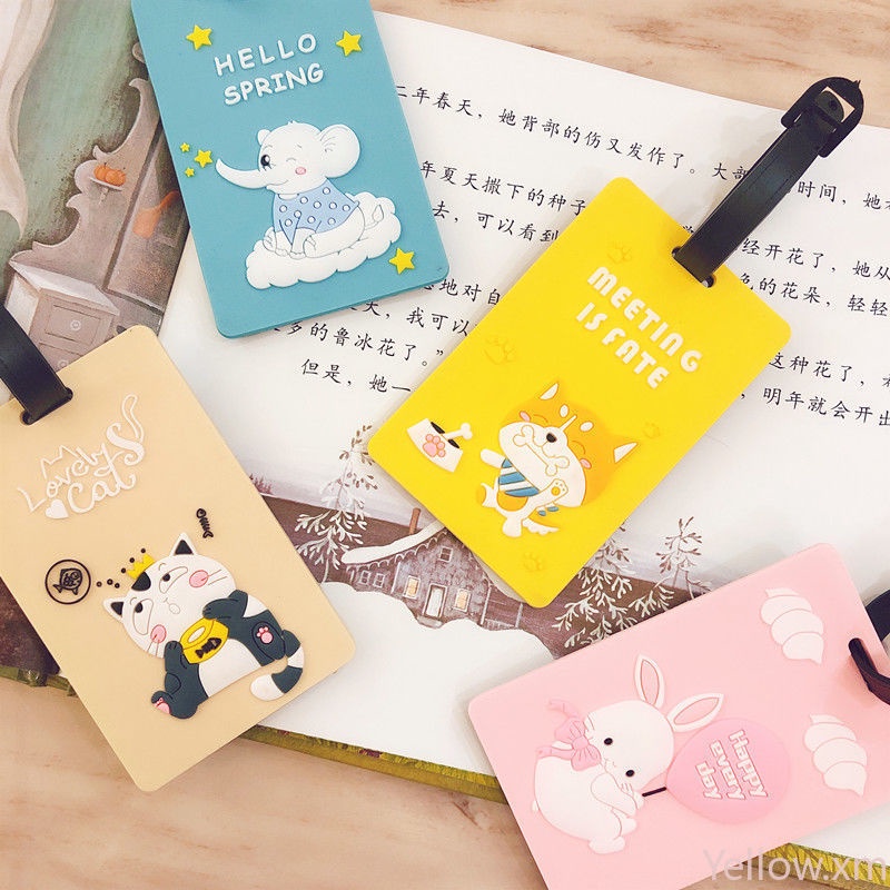 [Ready Stock] Cute Travel Luggage Tag Soft Silicone Cute Cartoon ...