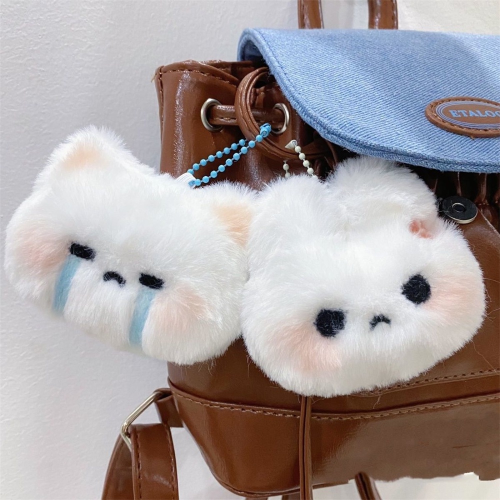 couple cartoon Rabbit Fox Plush doll keychain bag hanging pendant car ...