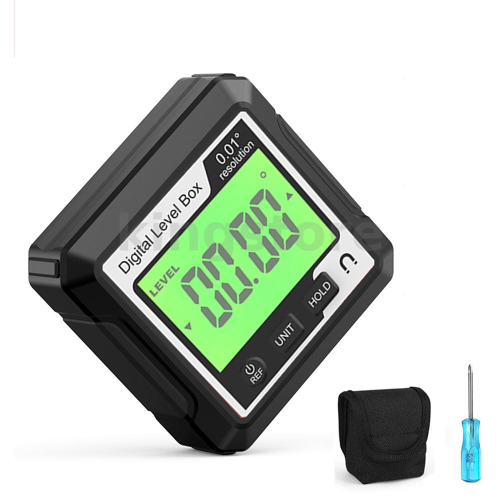 Digital Inclinometer Compact 10mm Magnetic Angle Gauge 90 Degree Rule ...