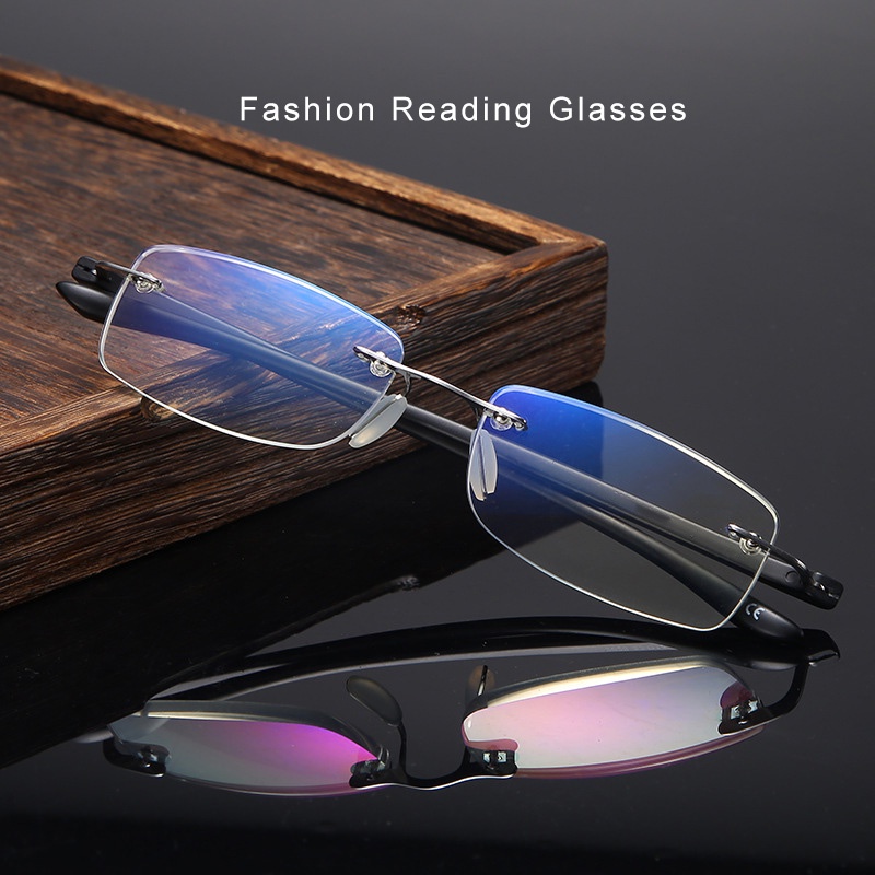 Frame-less Reading Glasses Vogue Presbyopic Spectacles With Power Phone ...