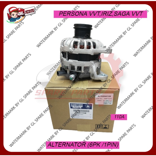 ALTERNATOR NEW PROTON PERSONA 2016 VVT / IRIZ / SAGA VVT (110A)(6PK ...