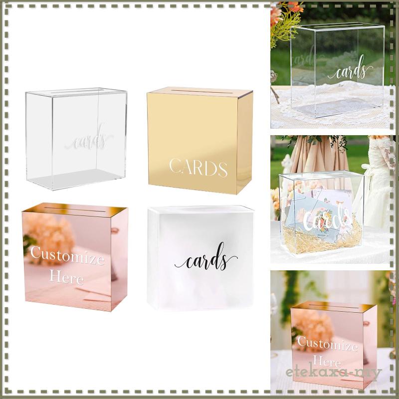 [EtekaxaMY] box wedding, Acrylic Wedding Money Box, for Shower Party ...