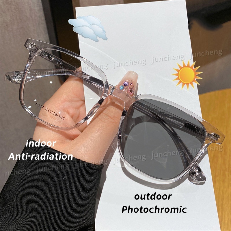 Photochromic Anti Radiation Glasses for women men Ultra Light TR90 ...