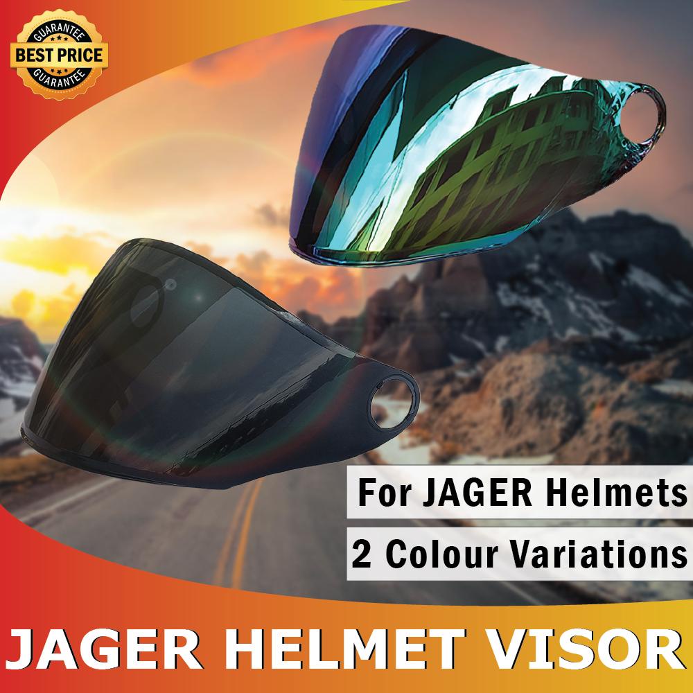 JAGER Helmet Visor 708 Motorcycle Helmet Lens Rainbow Black Visor JAGER ...