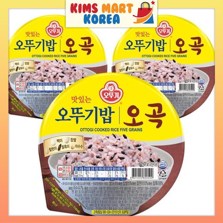 Ottogi Five Grains Rice Pre-cooked Rice Korean Food 210g x 3pcs ...