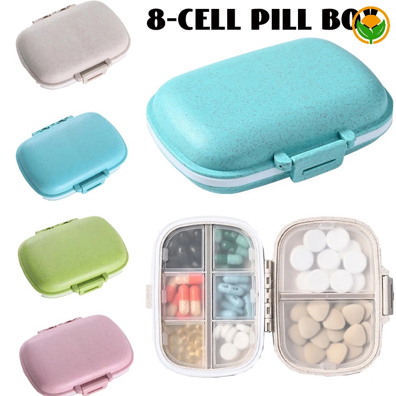 8 Compartments Travel Moisture-Proof Pill Case Organizer/Portable ...