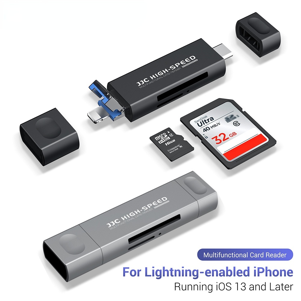 JJC CR-UCL1 Smart Phone High-speed iPhone Card reader iOS Lightning ...