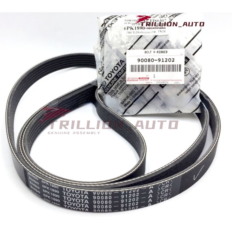 Toyota Fan Belt 90080-91202 for Toyota Altis 1.6 1.8 ZZE121 ZZE122 ...