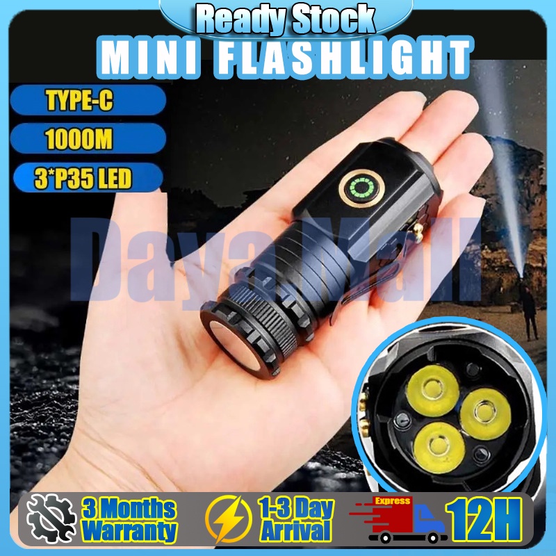 Waterproof Keychain Light Super Bright Mini Strong Light Long Range ...