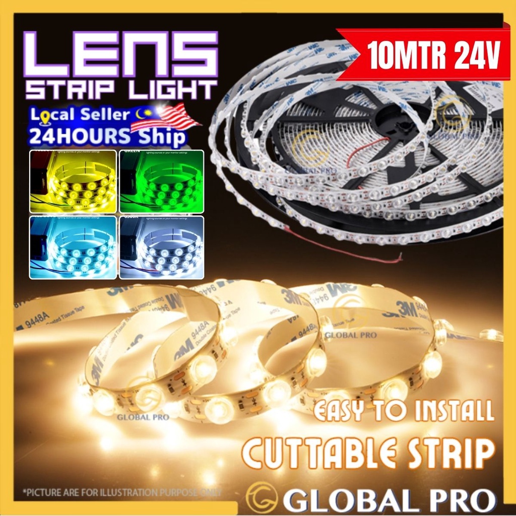 NAVIGATE PREMIUM 24V 10MTR Lens Strip Light Cuttable Strip Light ...