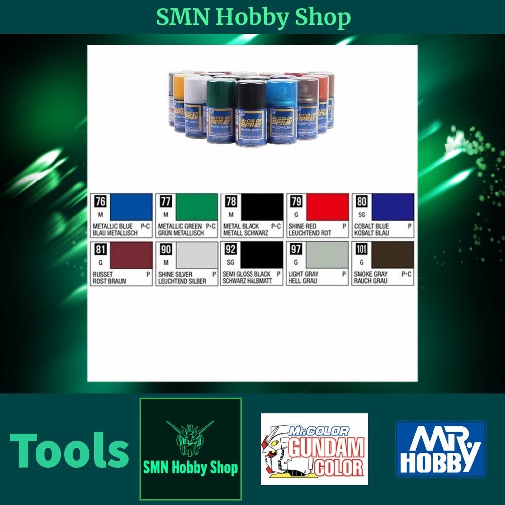 Paint Color Spray Can Gundam 40ml S76-S101 for Plastic Model Kits ...
