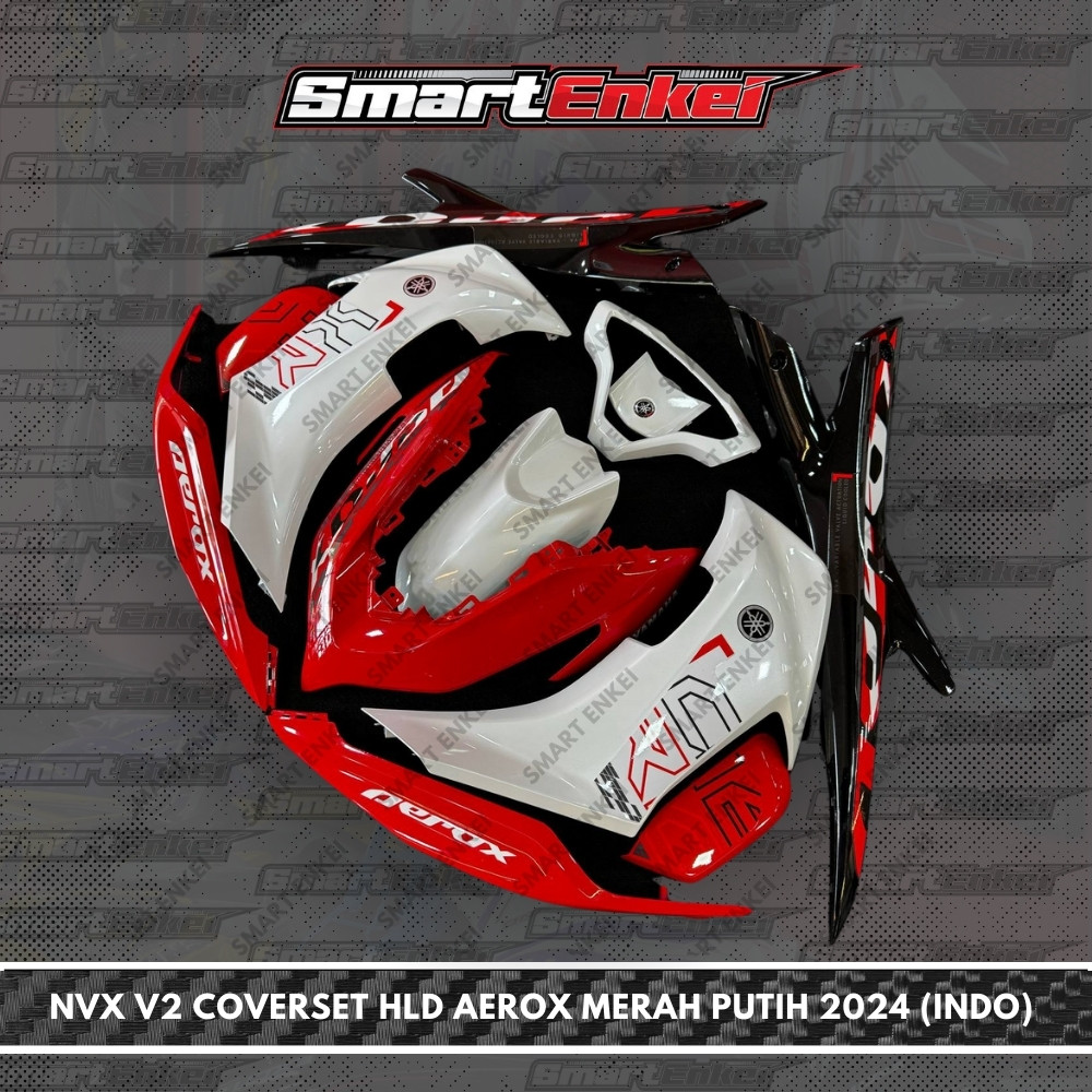 NVX V2 COVERSET AEROX MERAH PUTIH INDO 2024 HLD | Shopee Malaysia