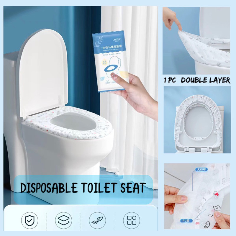 ANTIBACTERIAL DISPOSABLE TOILET SEAT FOR EXTRA HYGIENE (DOUBLE LAYER ...