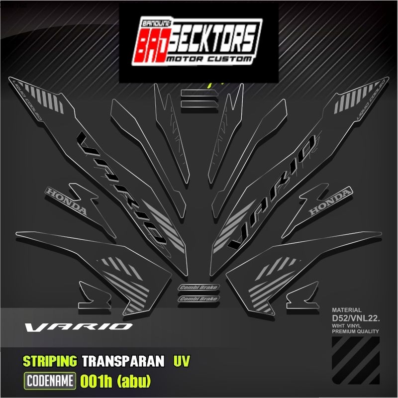 Decal Sticker Striping Transparent Variations Uv All New Vario 125 2024 ...