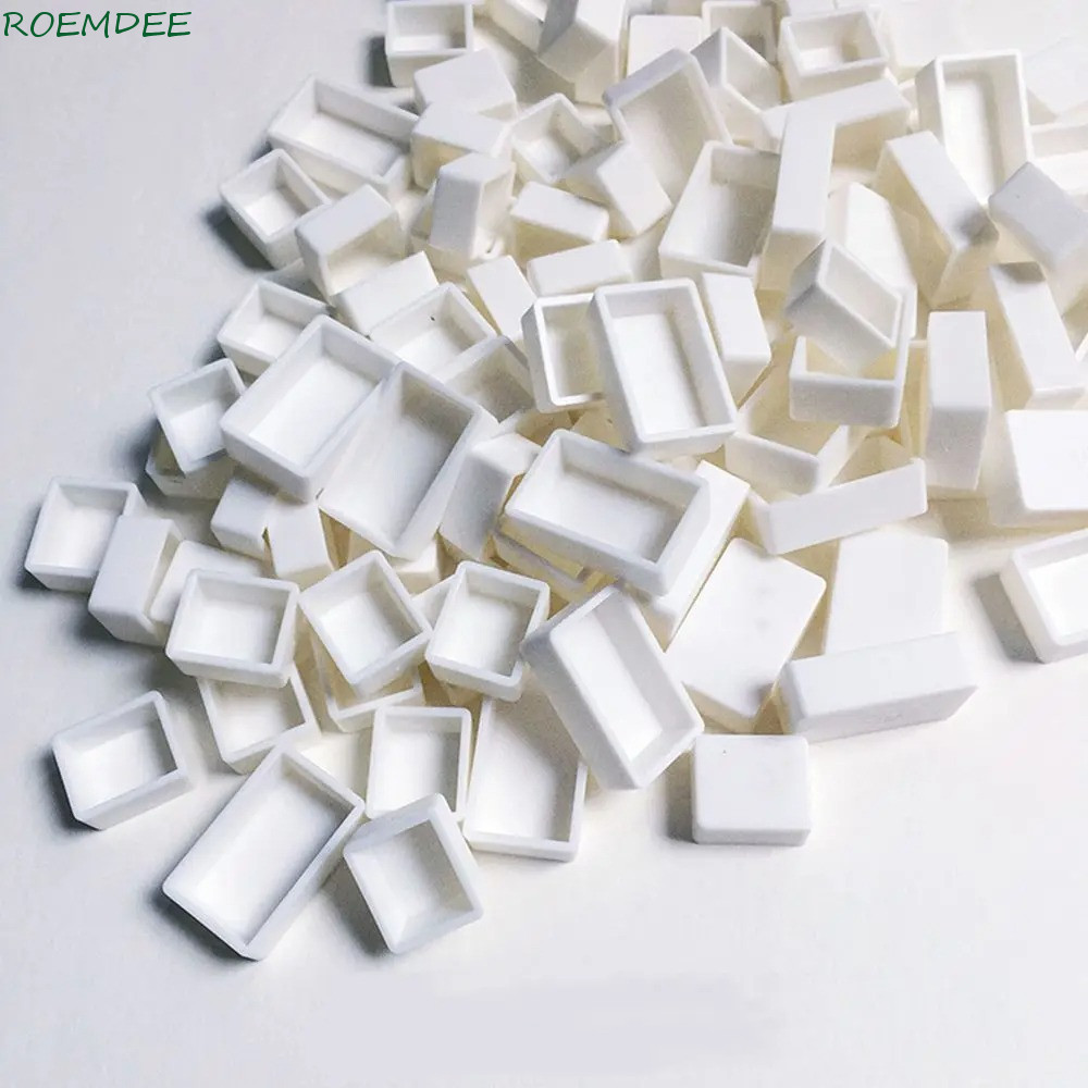 ROEMDEE White Empty Plastic Paint Pan, Square Multidimensional Portable ...
