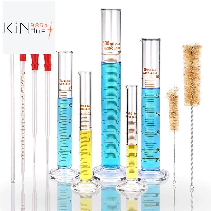 Glass Graduated Measuring Cylinders Set,Premium Borosilicate Cylinders ...