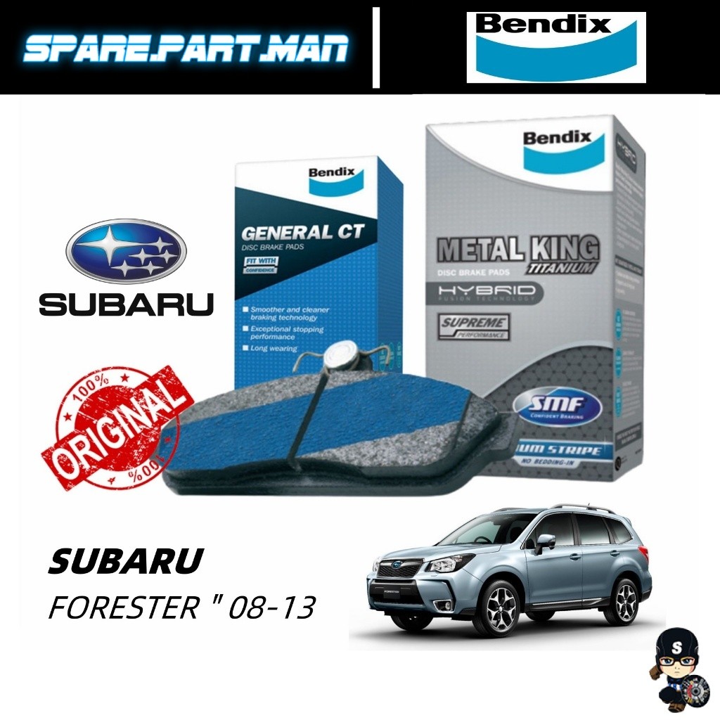 Bendix Brake Pad - Subaru Forester "2008-2013+ Bendix Metal King / CT ...