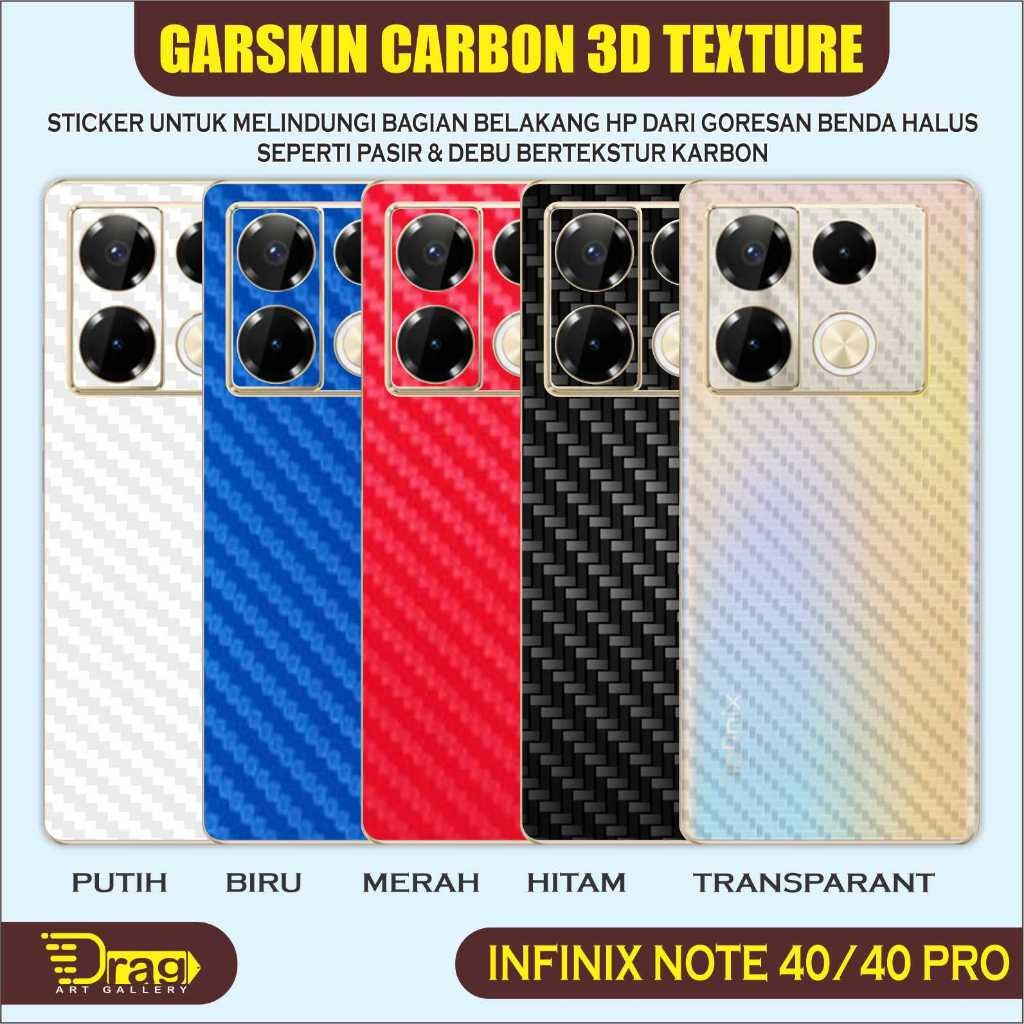 Infinix Note 40 / 40 Pro Carbon Back Skin Anti-Fungal Garskin Sticker ...