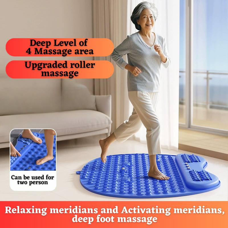 2in1 Pressure Plate Ultra Slow Running Foot Massage Mat with Roller ...