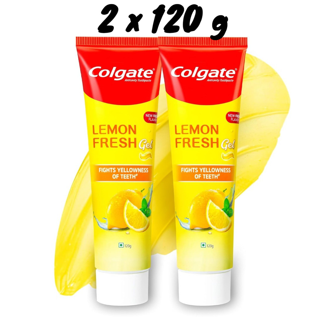 Colgate Lemon Fresh Gel Toothpaste Fights Yellowness of Teeth Freshens ...
