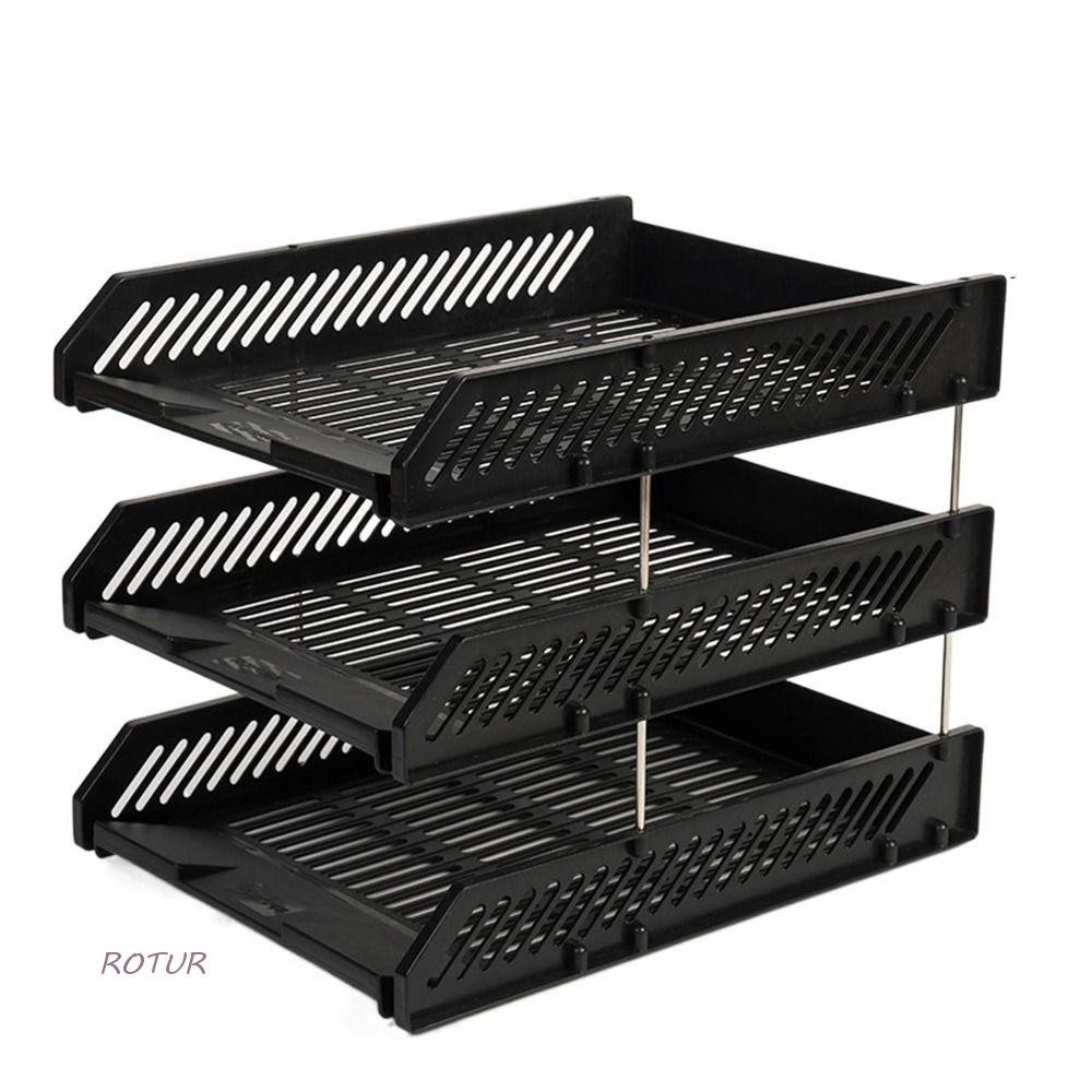 ROTUR Three-layer File Rack, File Organizer Desktop Organizer A4 File ...