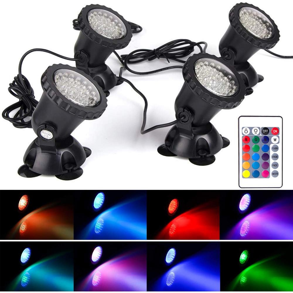 RGB LED Underwater Light IP68 Waterproof RGB Lamp Swiming Pool Garden ...