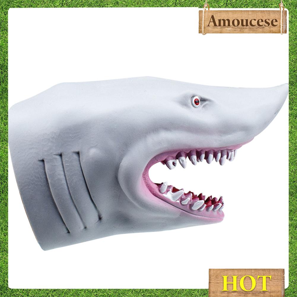 Creative Shark Hand Puppet for Story TPR Animal Head Gloves Kids Toys ...