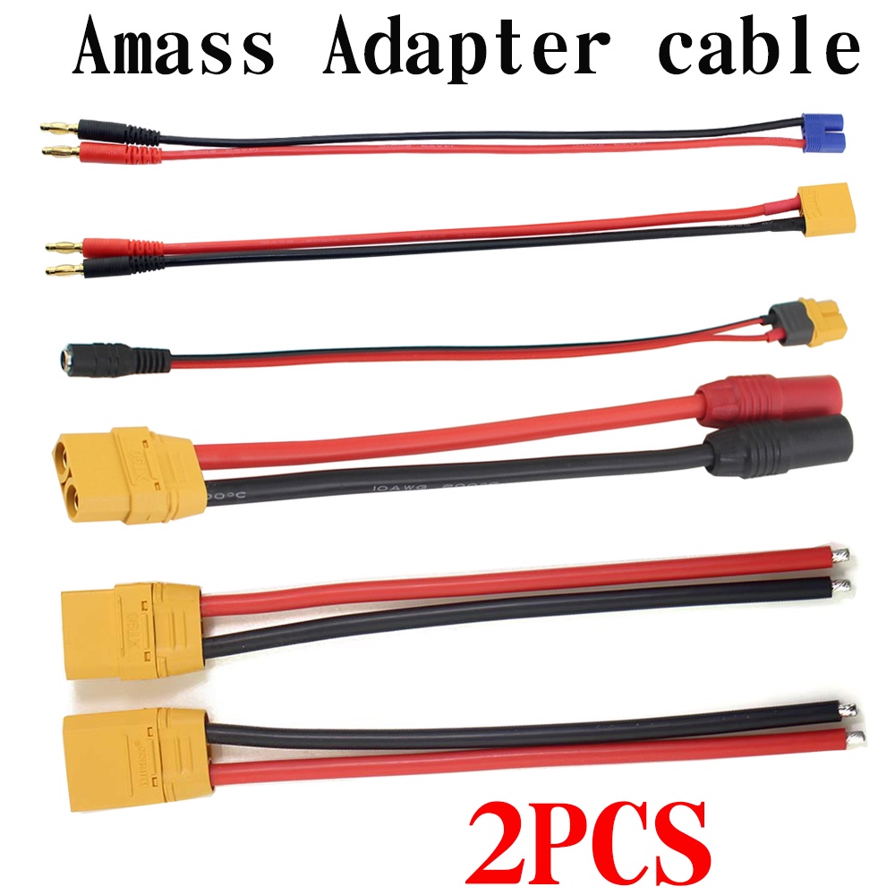Amass XT90 To AS150 Plug Connector DC5.5 4mm banana Plug Adapter plug ...