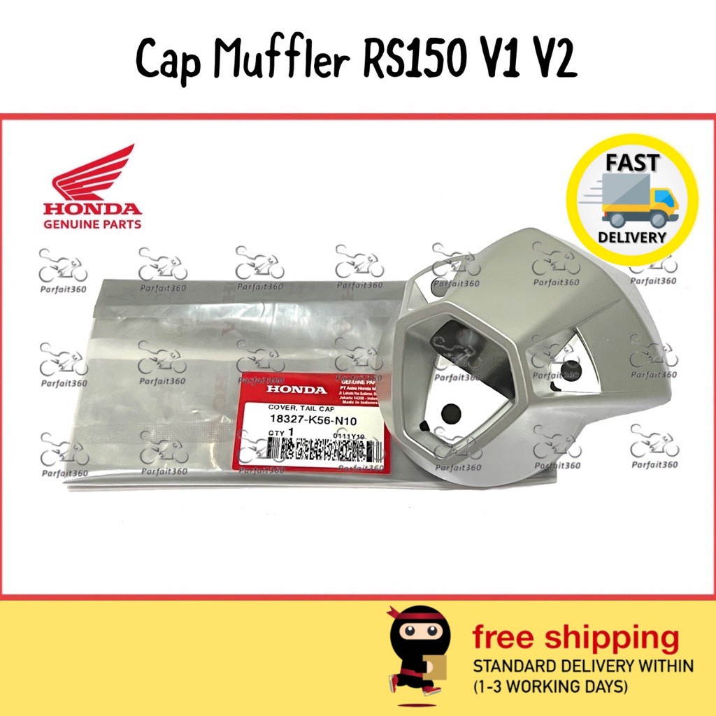 18327-K56-N10 HONDA RS150 V1 V2 Cap Muffler / Penutup Exhaust Ekzos 100 ...