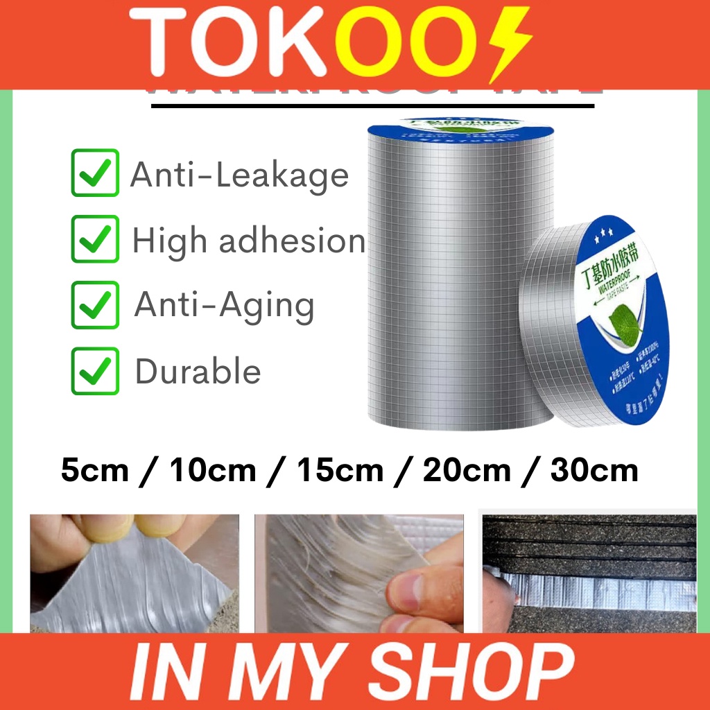 Waterproof Tape Aluminum Foil Butyl Tape Anti Leaking Tape Gam Bumbung ...