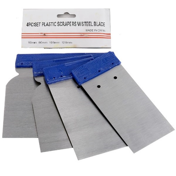 STEEL SCRAPER SET / STEEL PUTTY KNIFE SET (4PCS) | Shopee Malaysia