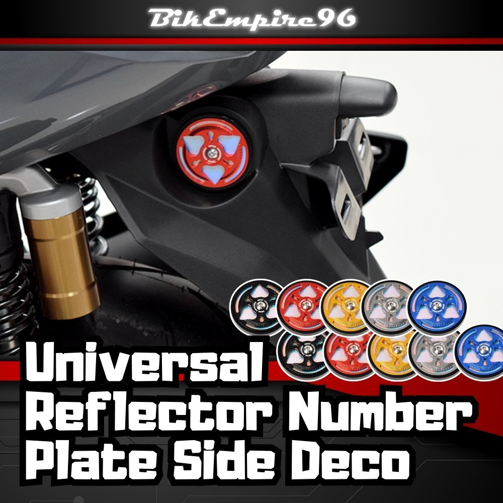 Universal Reflector Number Plate Side Deco Night Driving Reflective ...