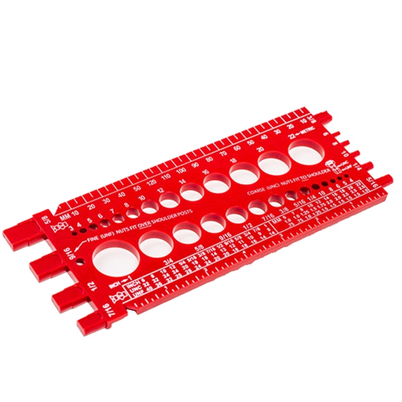 HL Bolt and Nut Gauge Screws Square Size Measuring Ruler Checker Inch ...