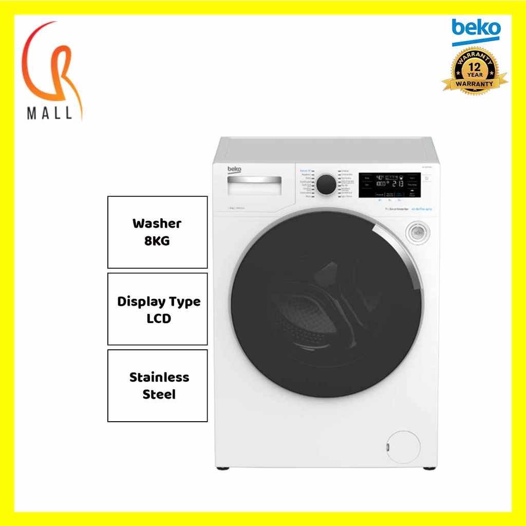 Beko 8KG WTV8744X0A Freestanding Front Load Washing Machine | Shopee ...